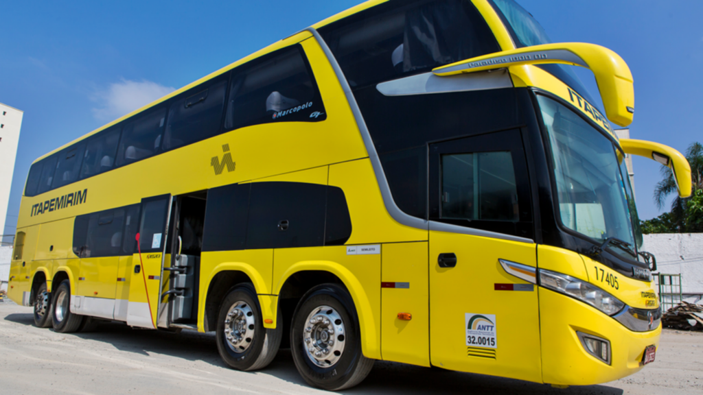 Conheça a nova Itapemirim a bordo do novo Marcopolo G8 1800 DD com ...